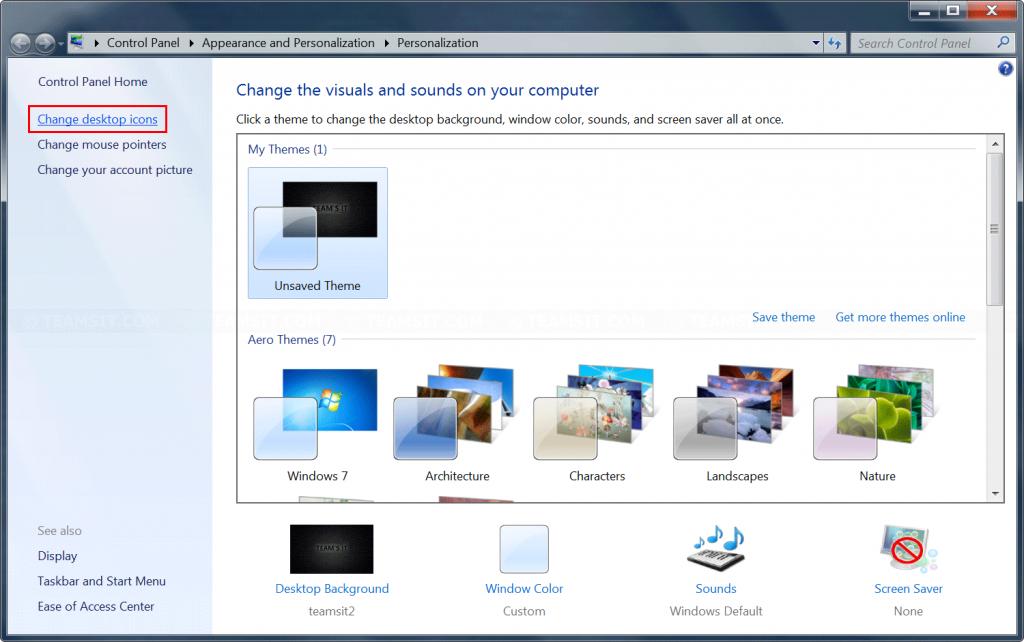 การตั้งค่าให้แสดงไอคอน My Computer บน Windows 7 - Team's IT